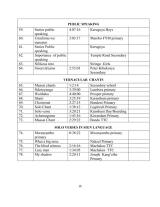 Kenya national music festival 2014 catalogue at kicd(kie audio visual ...