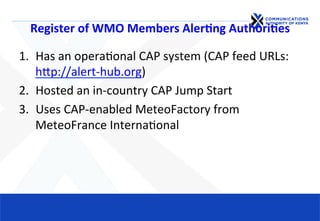 Kenyan Case Study on the Common Alerting Protocol (CAP) Tool for ...