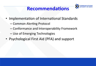 Kenyan Case Study on the Common Alerting Protocol (CAP) Tool for ...