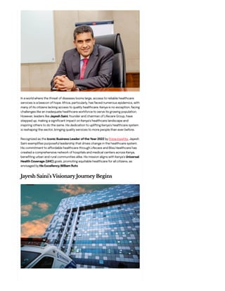 Jayesh Saini: Pioneering Change in Public Health and Healthcare System Development | PDF ...