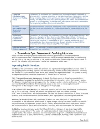Kenya ogp actionplan | PDF