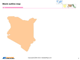 Kenya map, Kenya outline map, Kenya editable map, Kenya PowerPoint map ...
