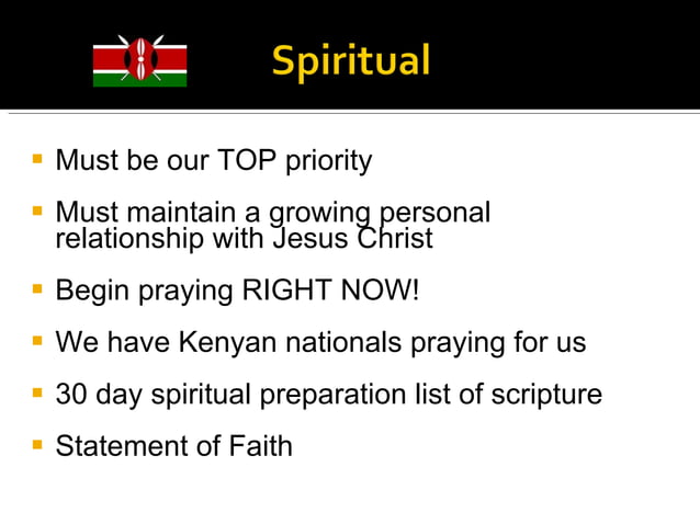Kenya prep | PPT
