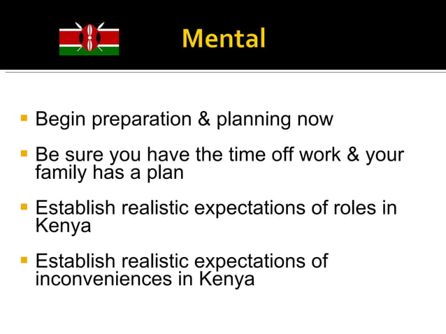 Kenya prep | PPT