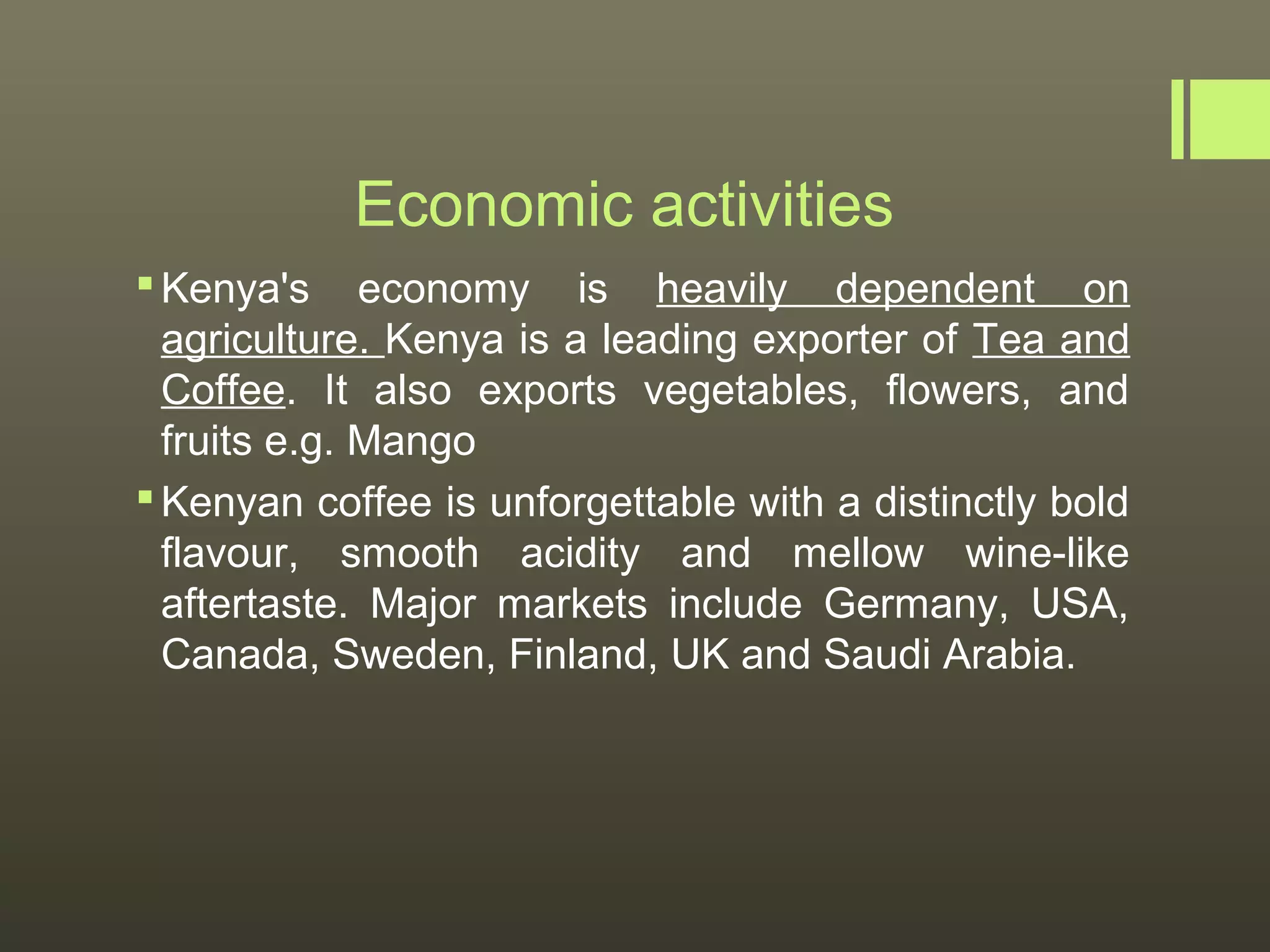 Kenyan Presentation | PPT