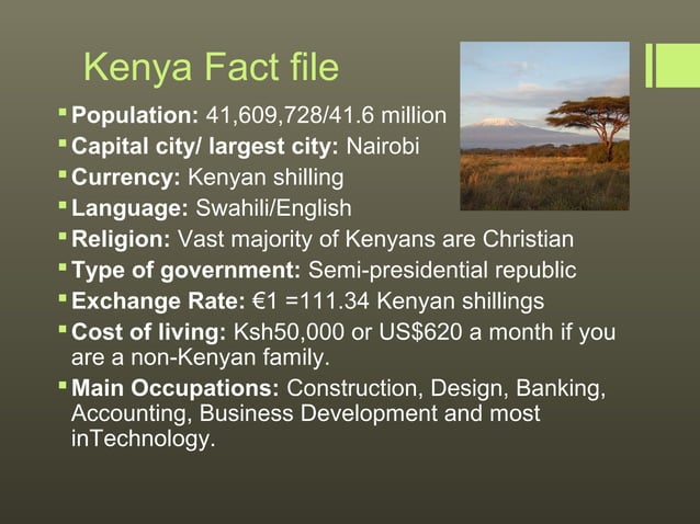 Kenyan Presentation | PPT