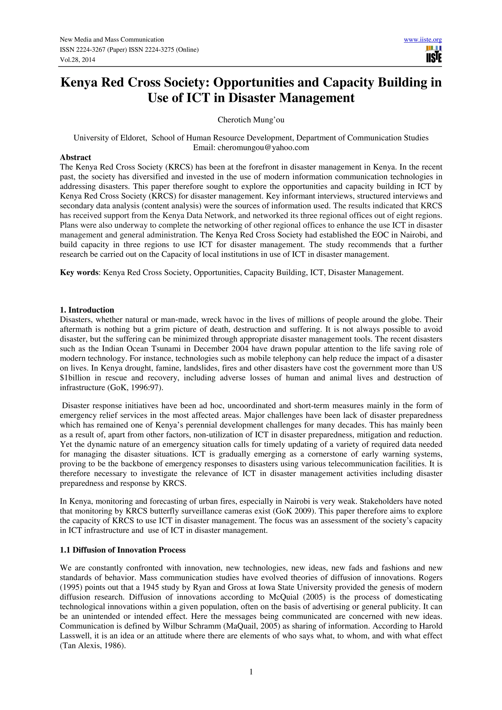 Kenya red cross society | PDF