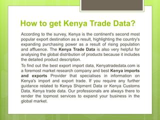 Kenya Trade Data- Kenya imports and exports | PPTX