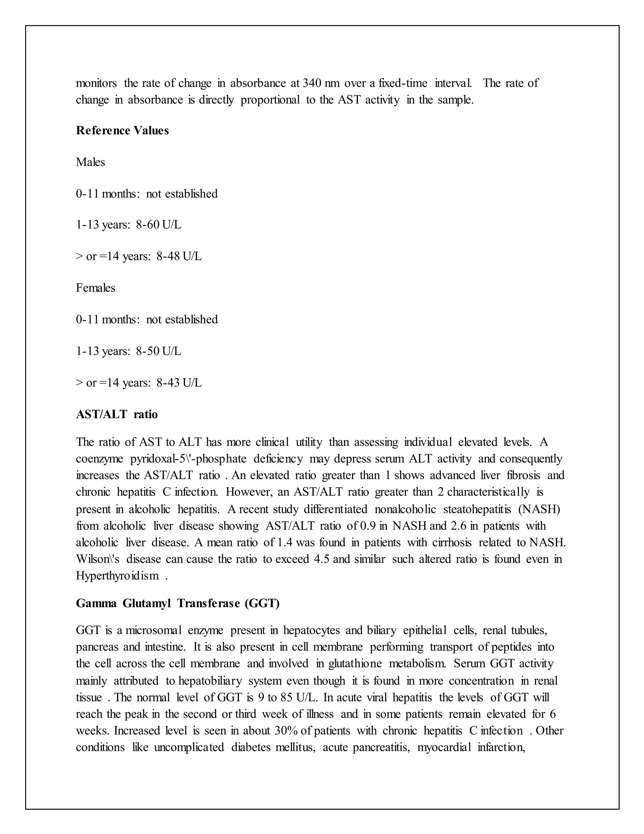 Kenyatta university. liver funtion test | DOCX
