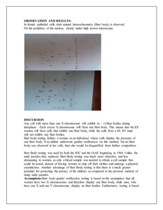 Kenyatta university barr bodies | DOCX