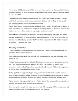 Kenyatta university elephantiasis. | DOCX