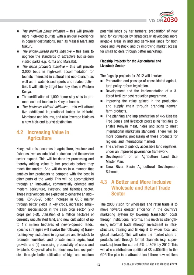 Kenya vision 2030 | PDF | Economy | Business and Finance