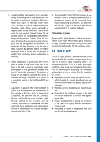 Kenya vision 2030 | PDF | Economy | Business and Finance