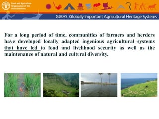 Globally Important Agricultural Heritage Systems | PPTX