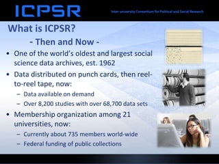 ICPSR Data Services at Kenyon College - David Thomas | PPT
