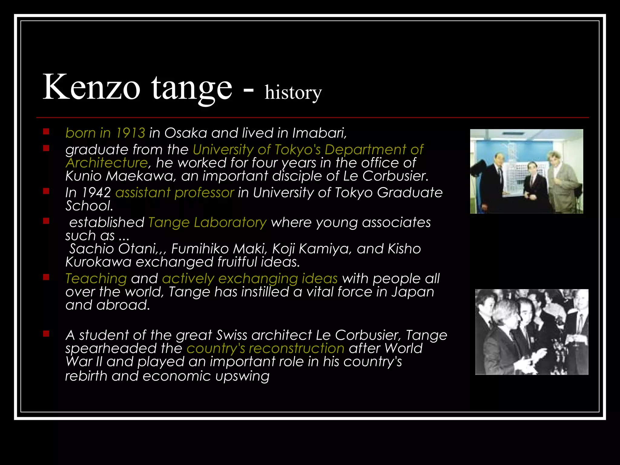 Kenzo Tange- Architect | PPT