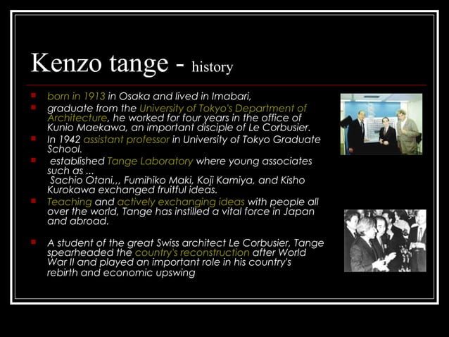 Kenzo Tange- Architect | PPT