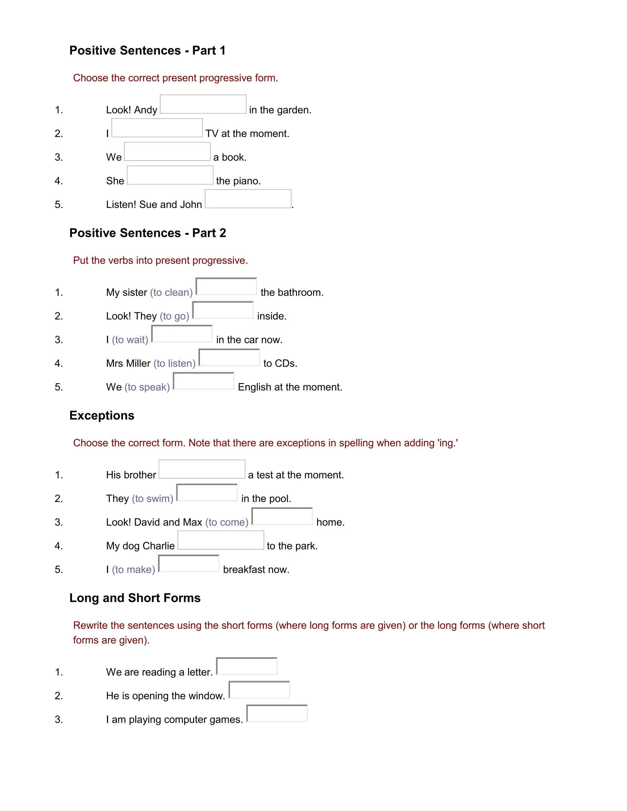 Positive sentences | DOC