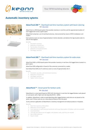 Brosura Sisteme RFID Keonn | PDF | Computer Peripherals | Computing