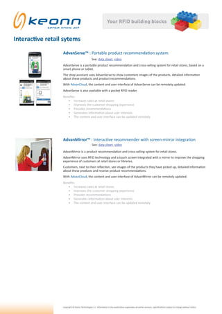 Brosura Sisteme RFID Keonn | PDF