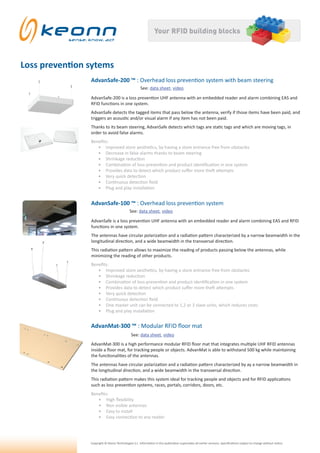 Brosura Sisteme RFID Keonn | PDF