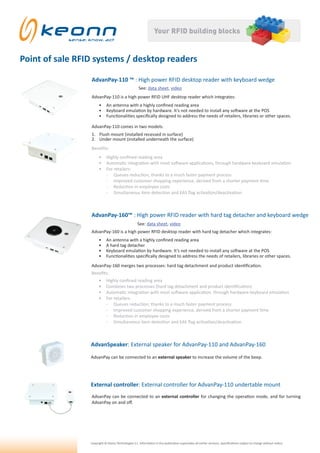 Brosura Sisteme RFID Keonn | PDF