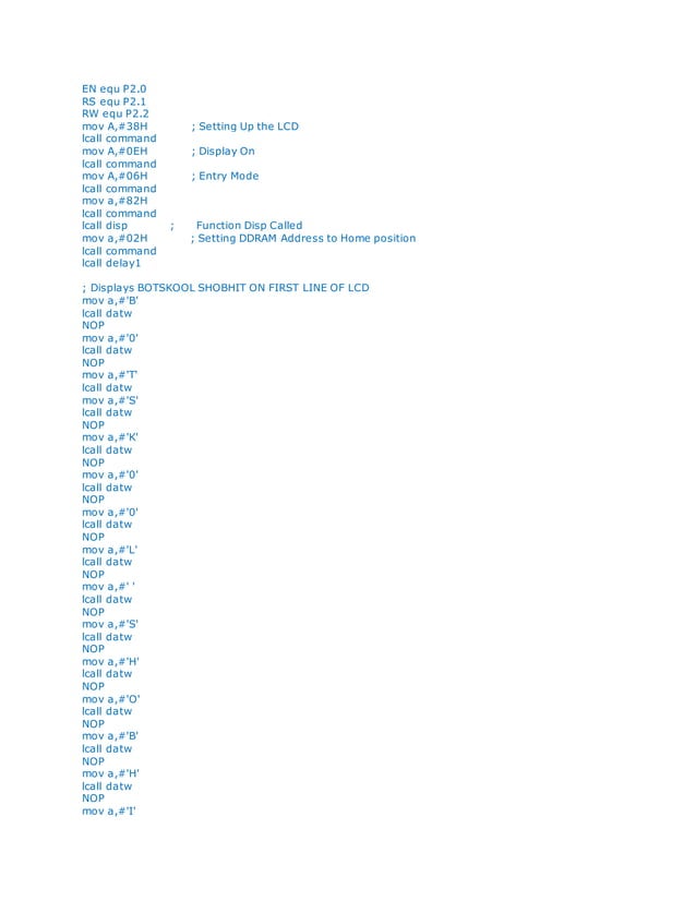 Kepad lcd 8051 | PDF