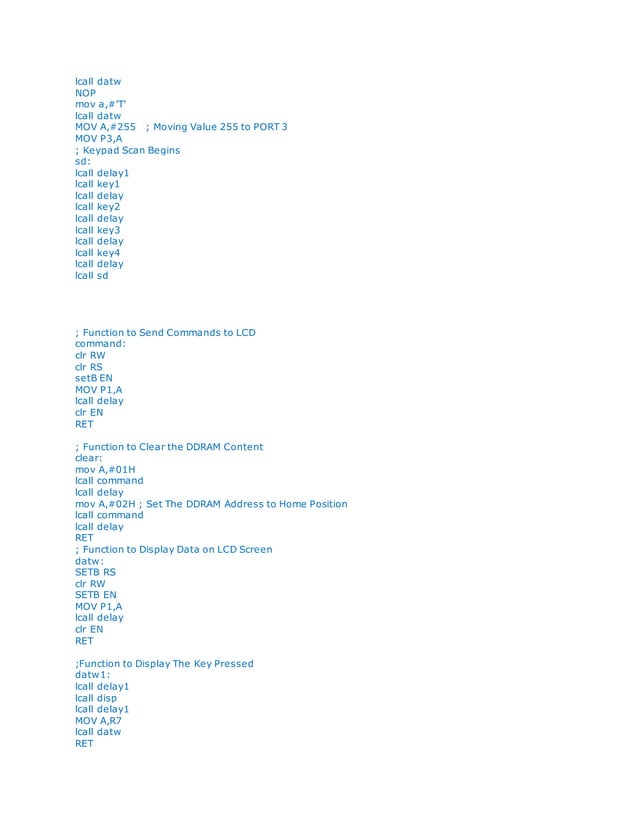 Kepad lcd 8051 | PDF