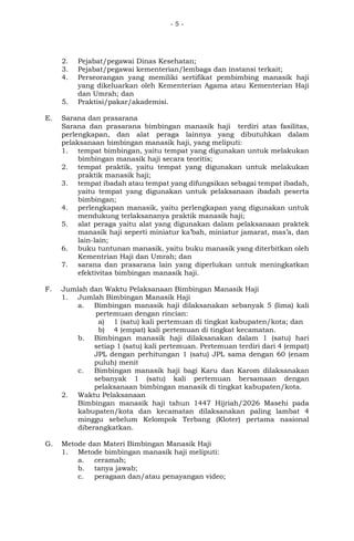 Pedoman Penyelenggaraan Bimbingan Manasik Haji Terintegrasi 1447 H/2026 ...