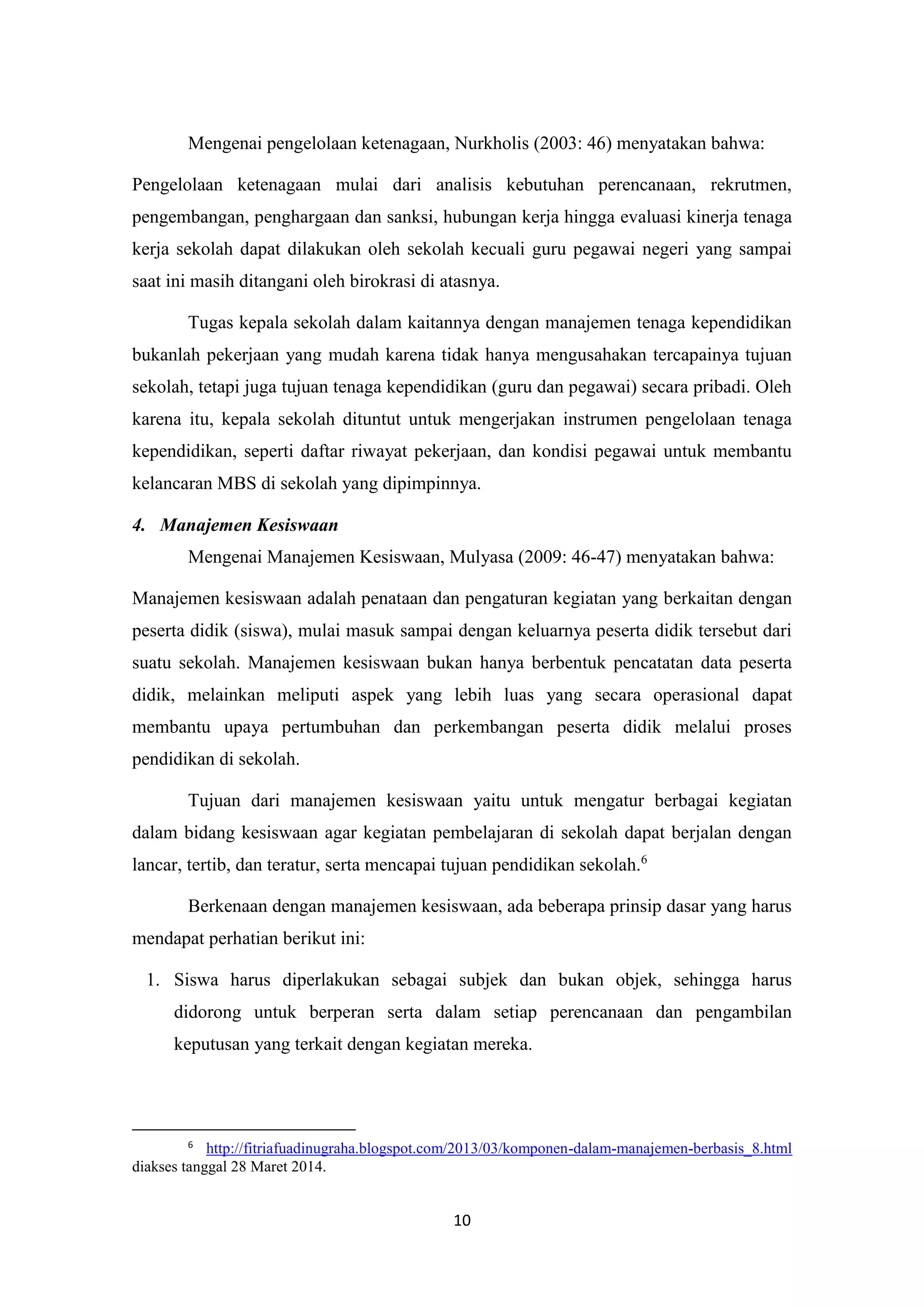 Kepemimpinan dan komponen mbs | PDF
