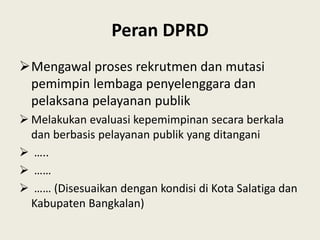 Kepemimpinan dan manajemen pelayanan publik menuju good governance | PPT