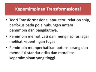 kepemimpinan Transformasional vs Transaksional | PPTX