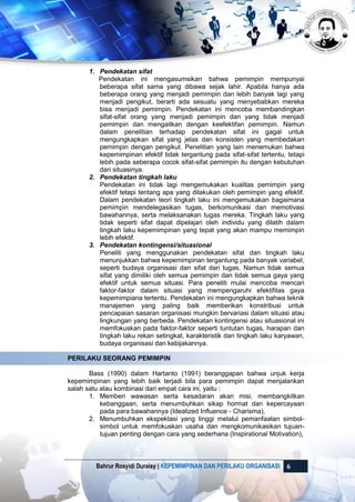 Kepemimpinan dan perilaku organisasi | PDF