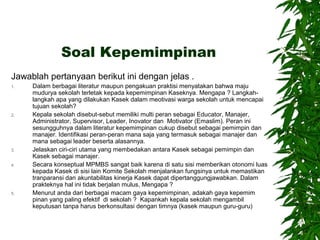 Kepemimpinan kepala sekolah | PPT