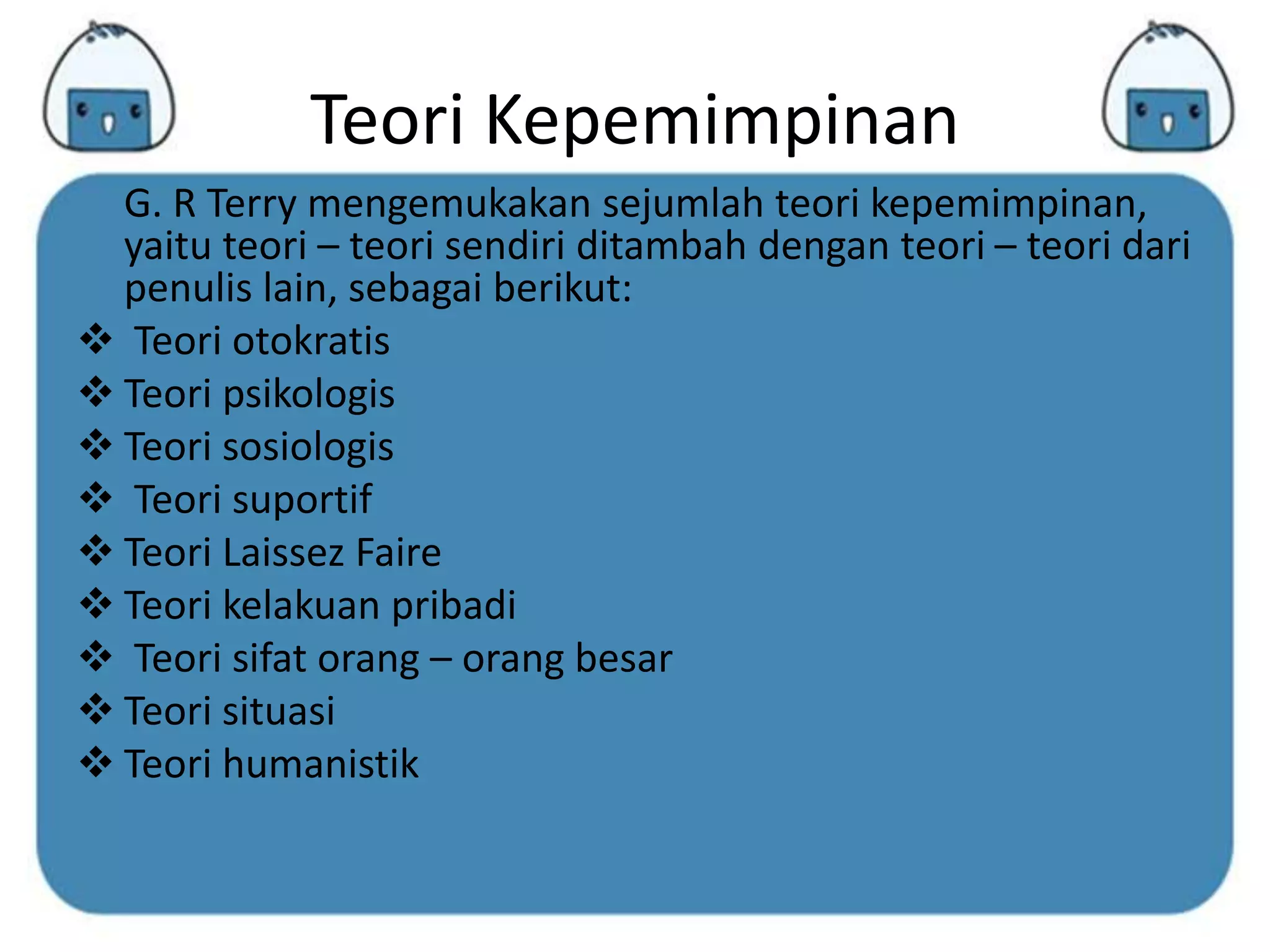 Teori Kepemimpinan | PPTX