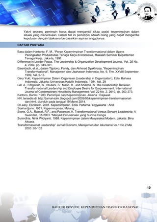 Kepemimpinan transformasional | PDF