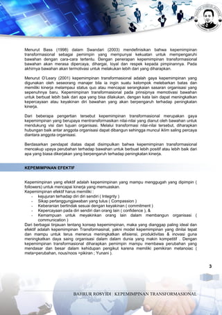 Kepemimpinan transformasional | PDF