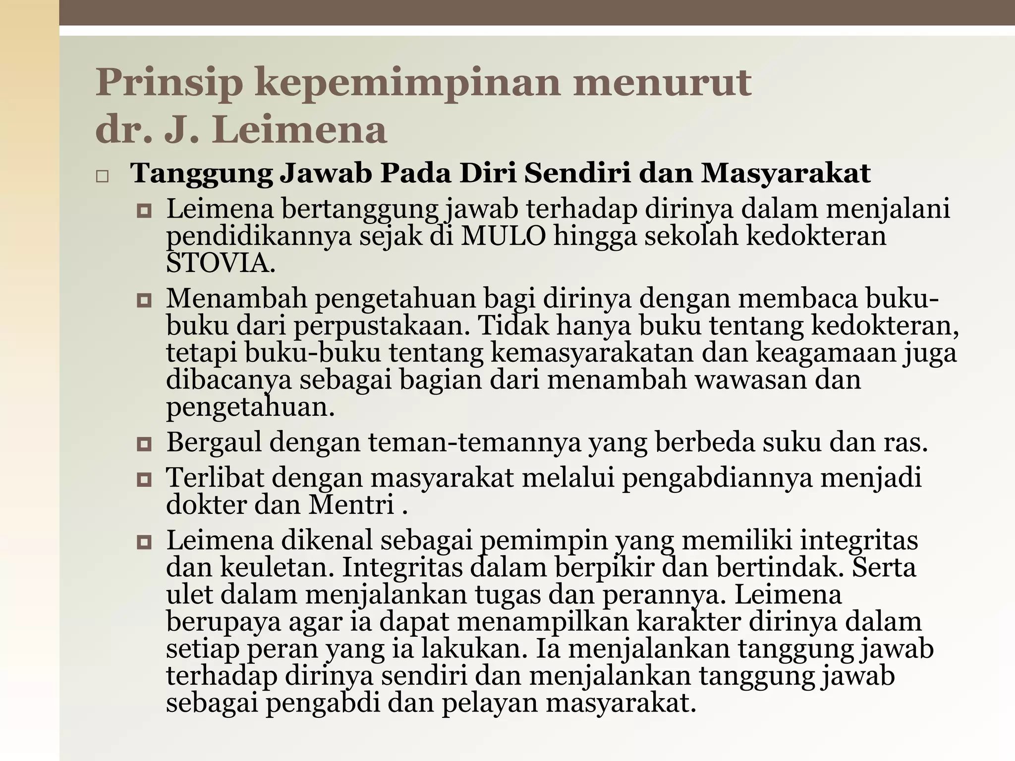 Kepemimpinan yang bertanggung jawab | PPTX