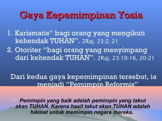 Kepemimpinan Raja Yosia | PPT