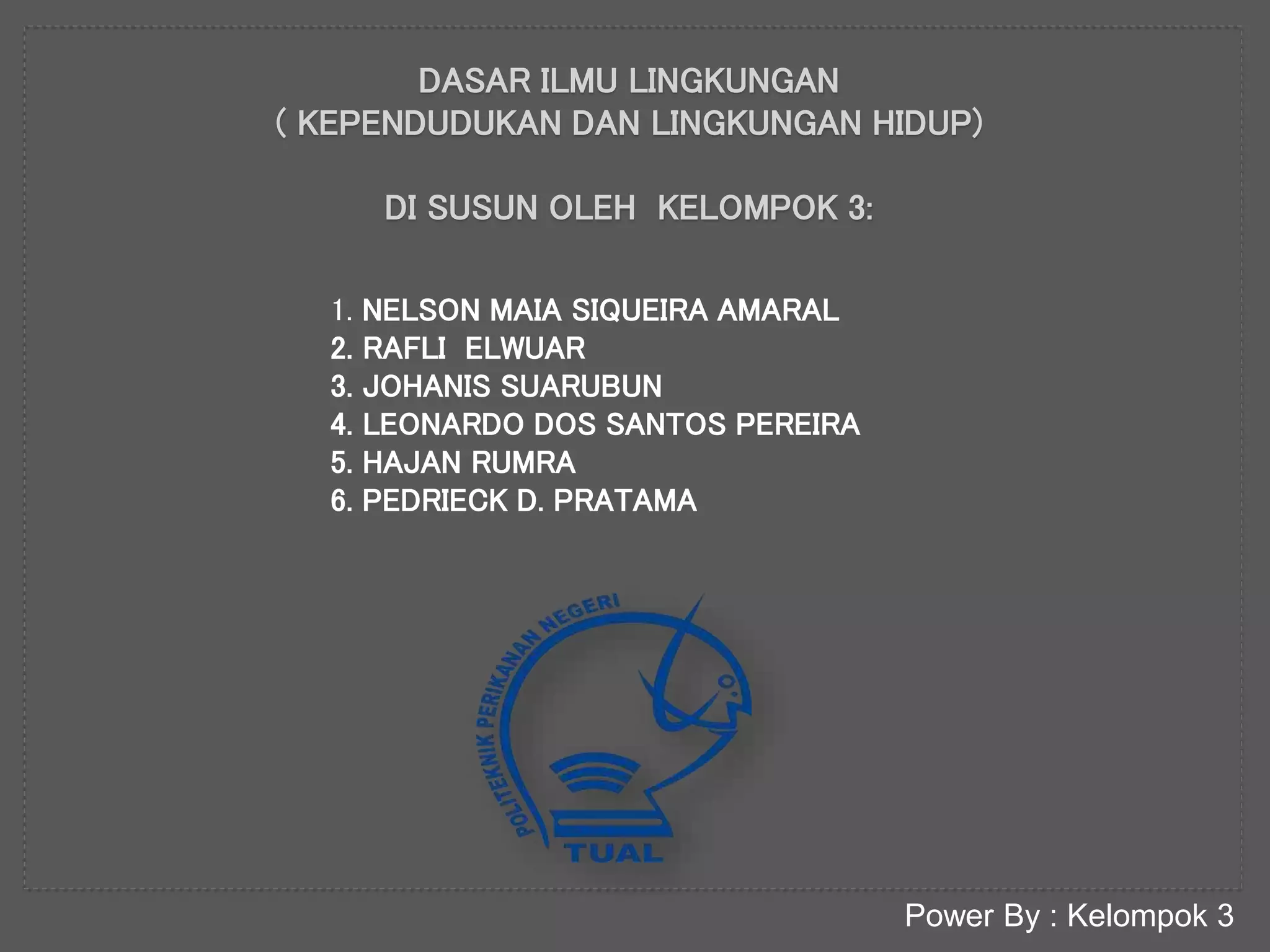 Kependudukan dan lingkungan hidup | PPTX