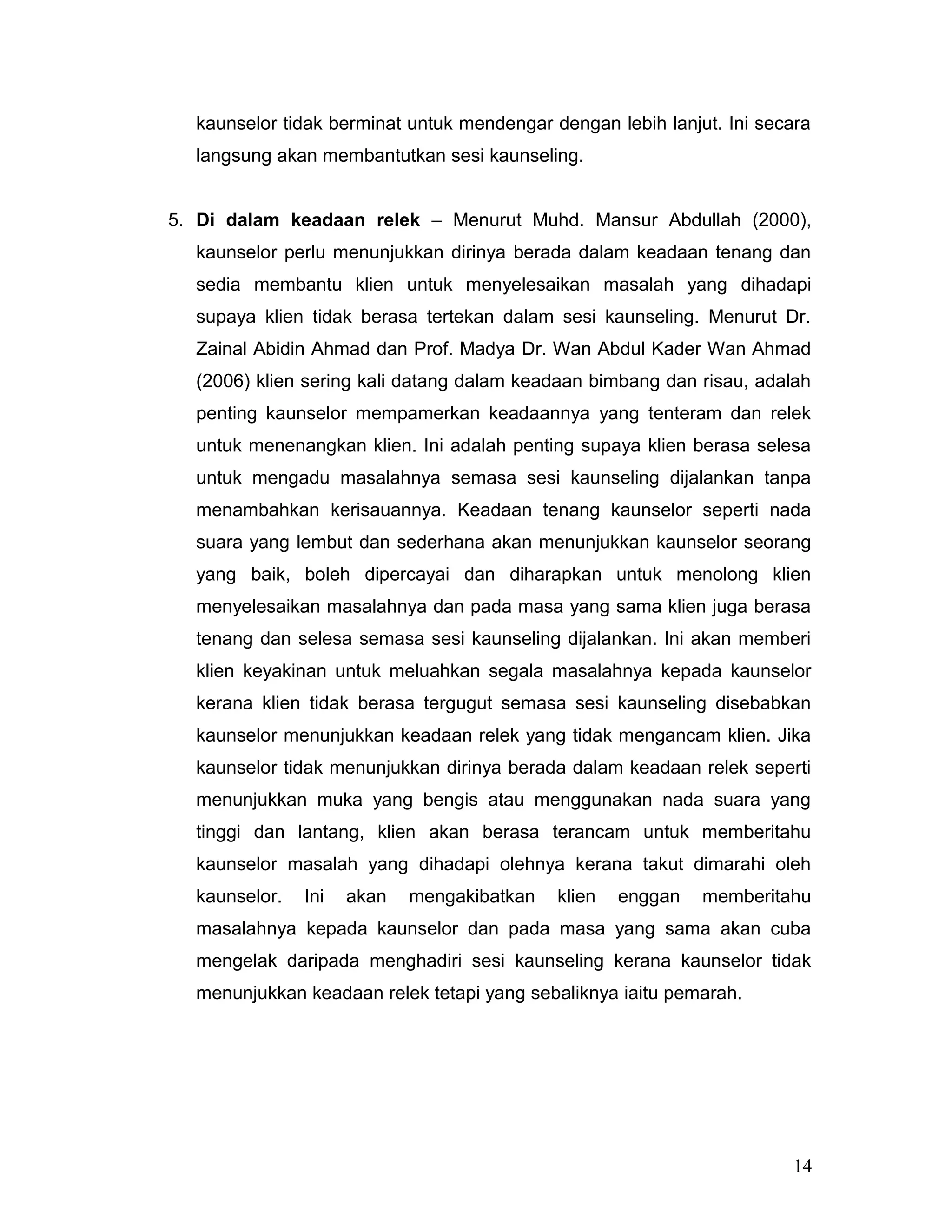 Kepentingan kaunselor mempunyai kemahiran asas komunikasi | DOC