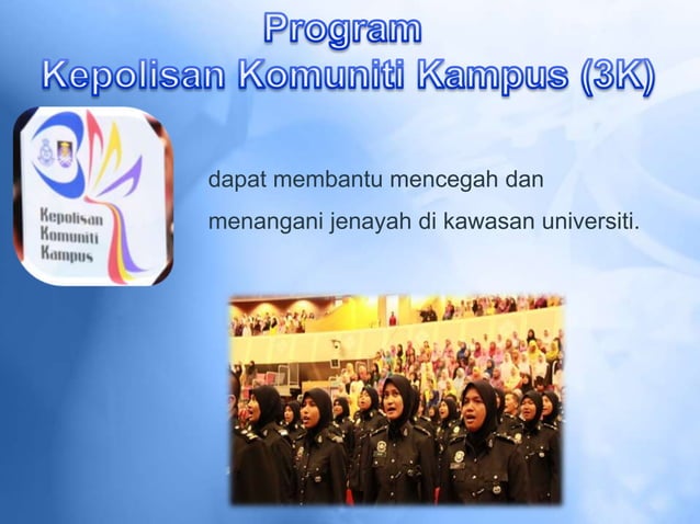 Kepentingan keselamatan kampus pdrm | PPTX | Crime & Harmful Acts to ...