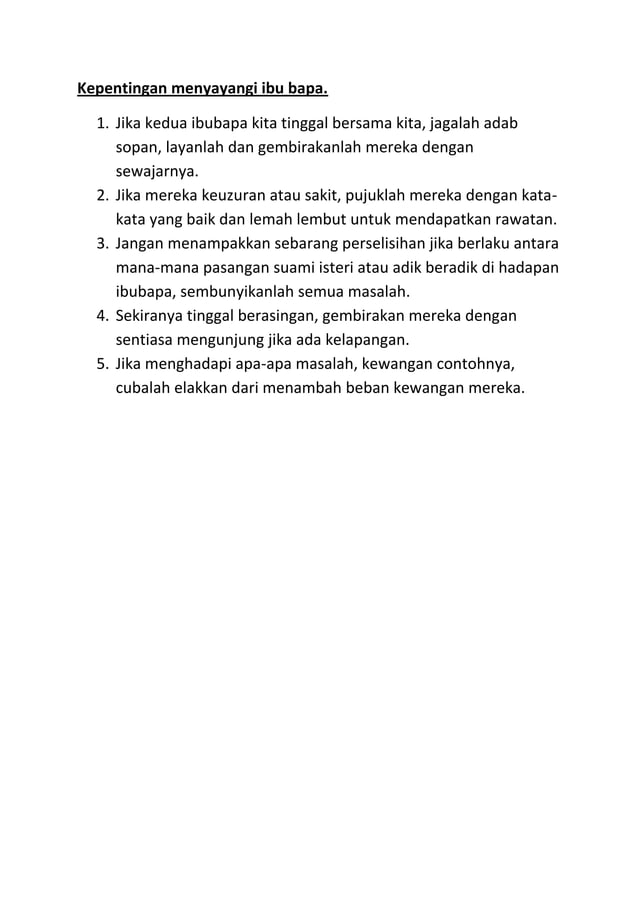 Kepentingan menyayangi ibu bapa.docx moral | DOCX