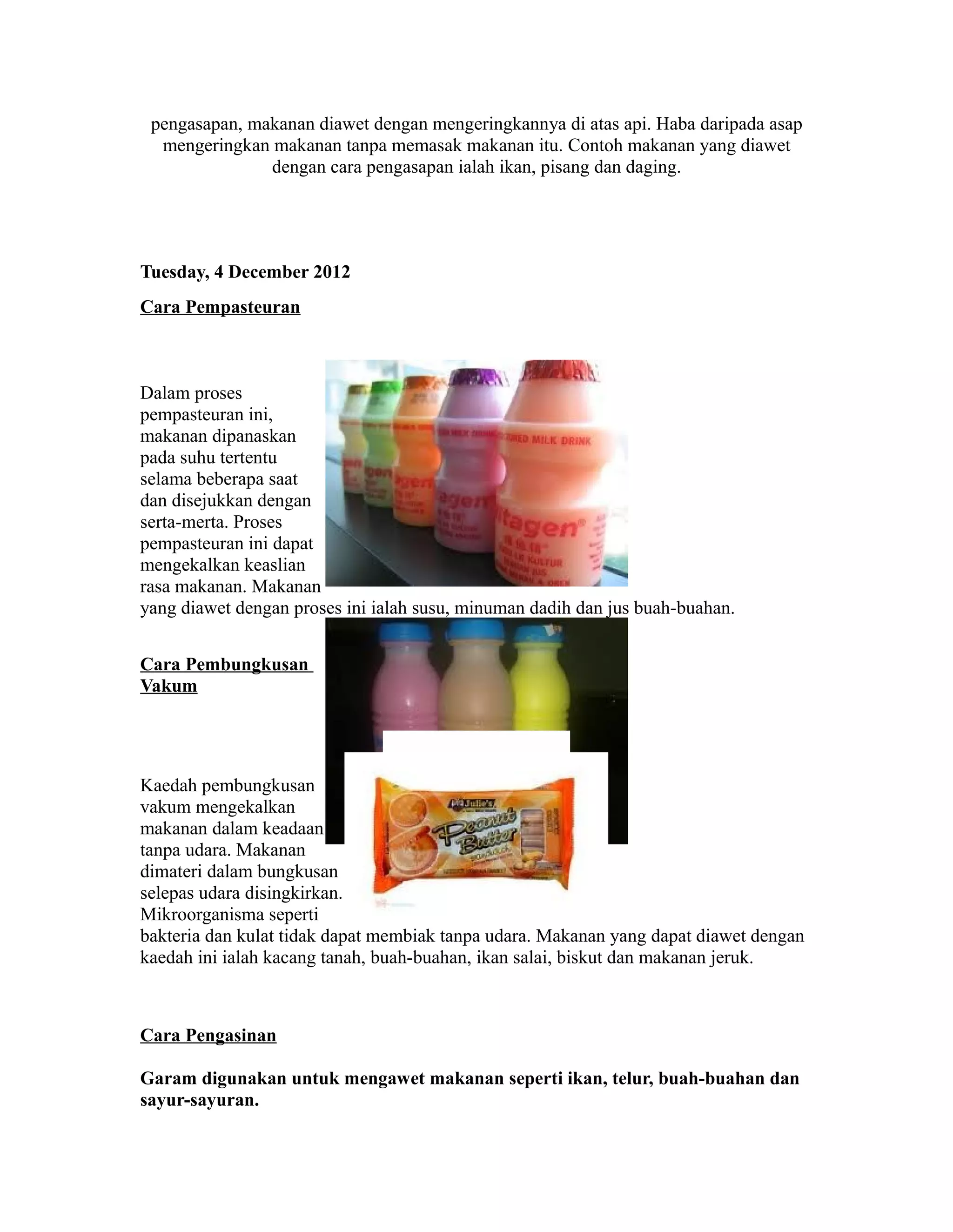 Kepentingan pengawetan makanan | DOC