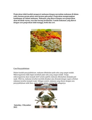 Kepentingan pengawetan makanan | DOC