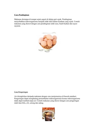 Kepentingan pengawetan makanan | DOC