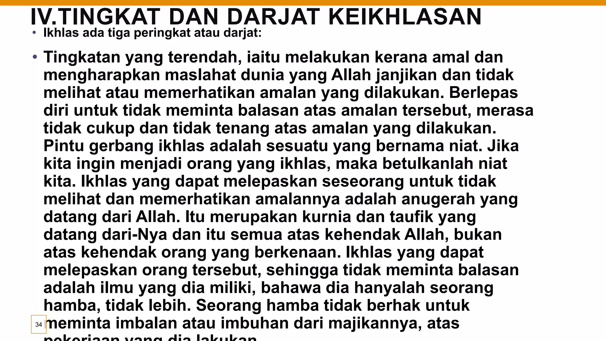 Kepentingan sifat ikhlas dalam ibadah dan beramal | PPTX
