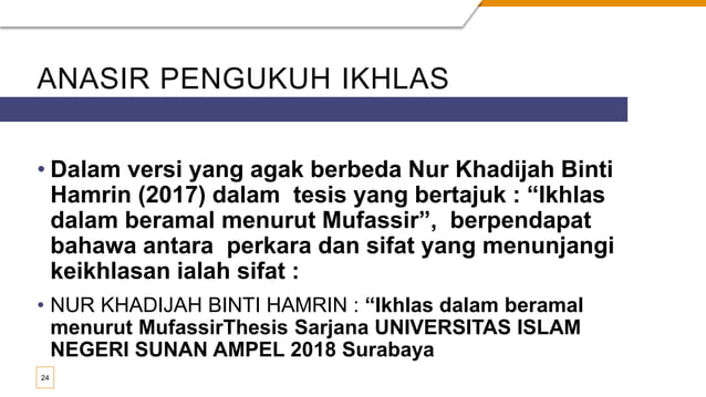 Kepentingan sifat ikhlas dalam ibadah dan beramal | PPTX