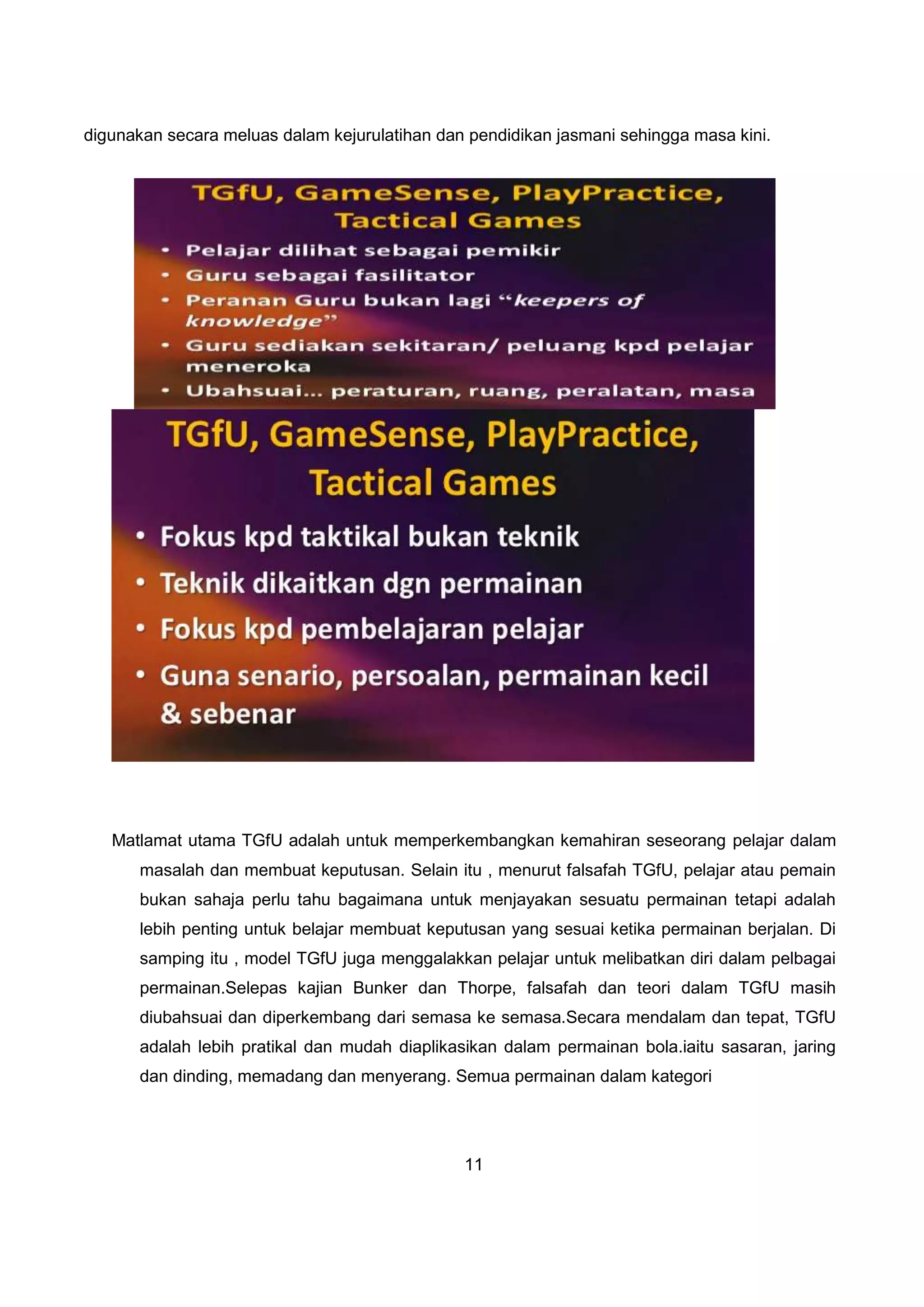 Kepentingan teaching games for understanding | DOCX