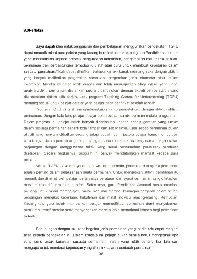 Kepentingan teaching games for understanding | DOCX